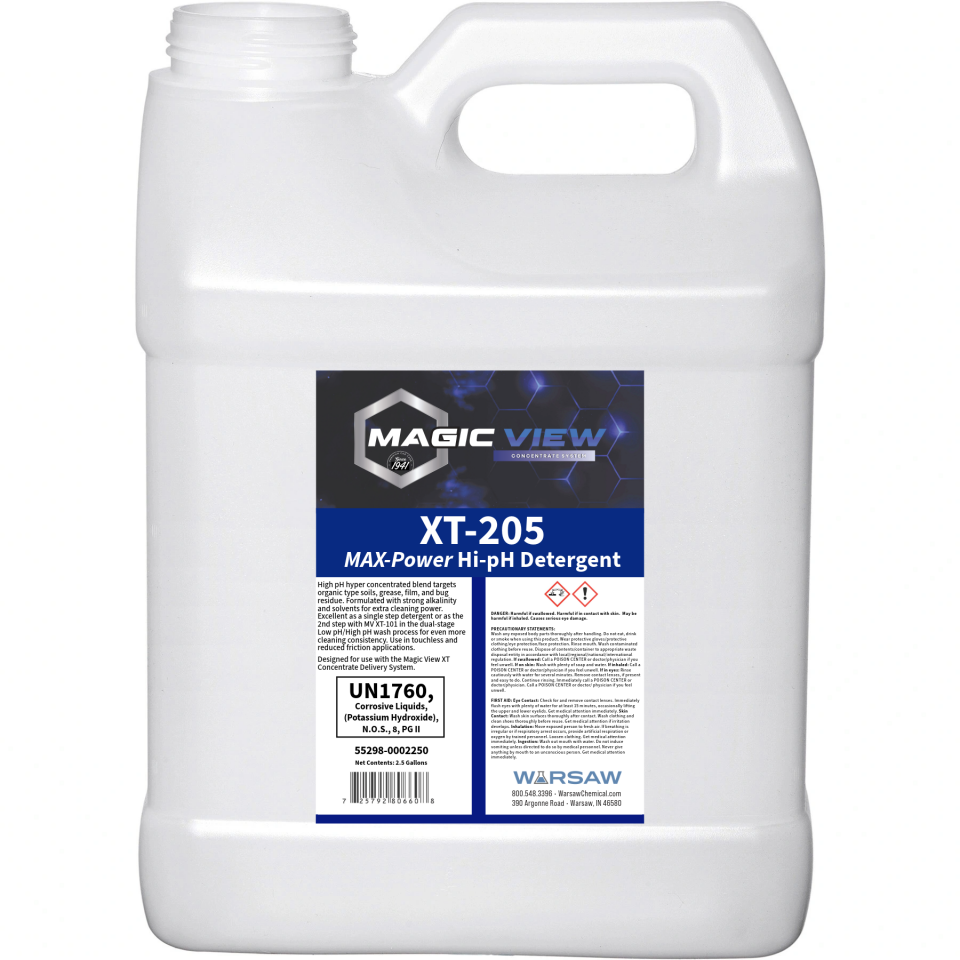 XT-205 MAX-POWER Hi-pH Detergent — Warsaw Chemical