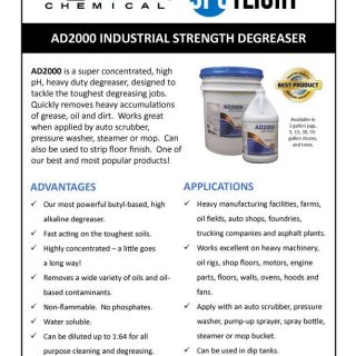 AD2000 Industrial Strength Degreaser - Warsaw Chemical